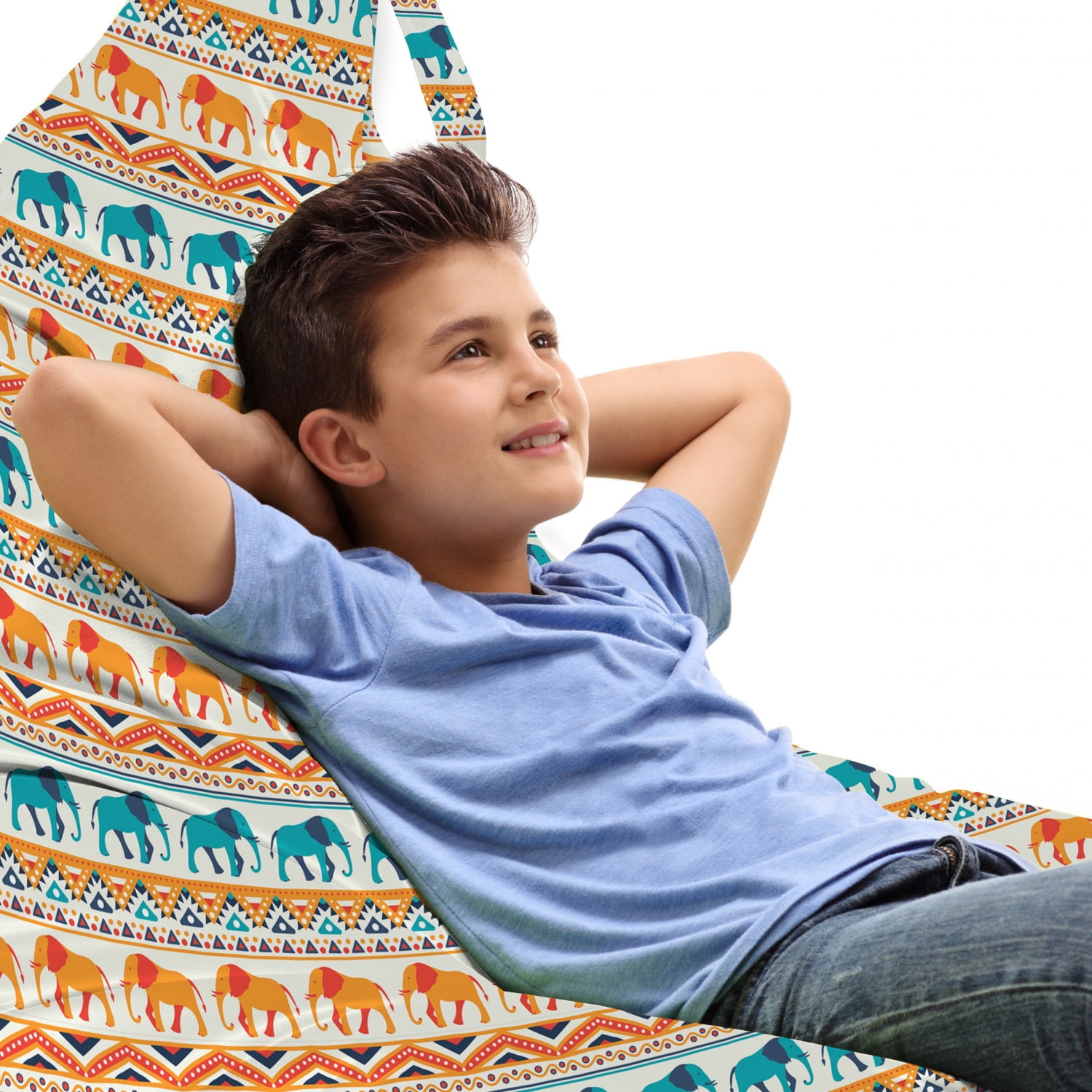 Animal Lounger Chair Bag, Horizontal Borders with Exotic Animals ...