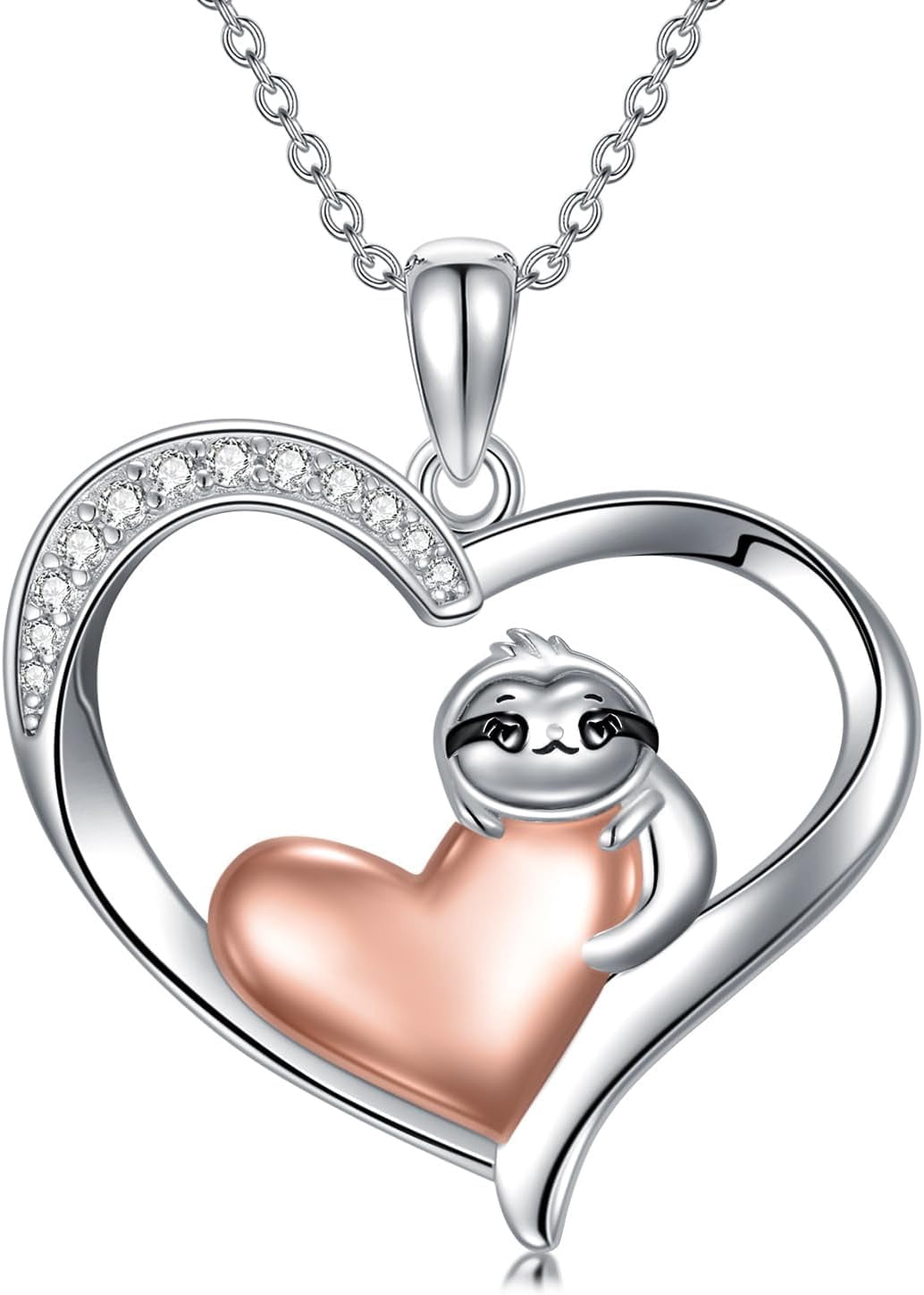 Animal Lover Gifts Sloth Necklace 925 Sterling Silver Sloth on the ...