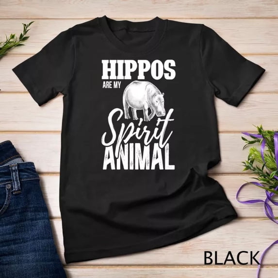 Animal Lover Spirit Animal Zoo Keeper Gift Idea Hippo Unisex S-5XL T ...