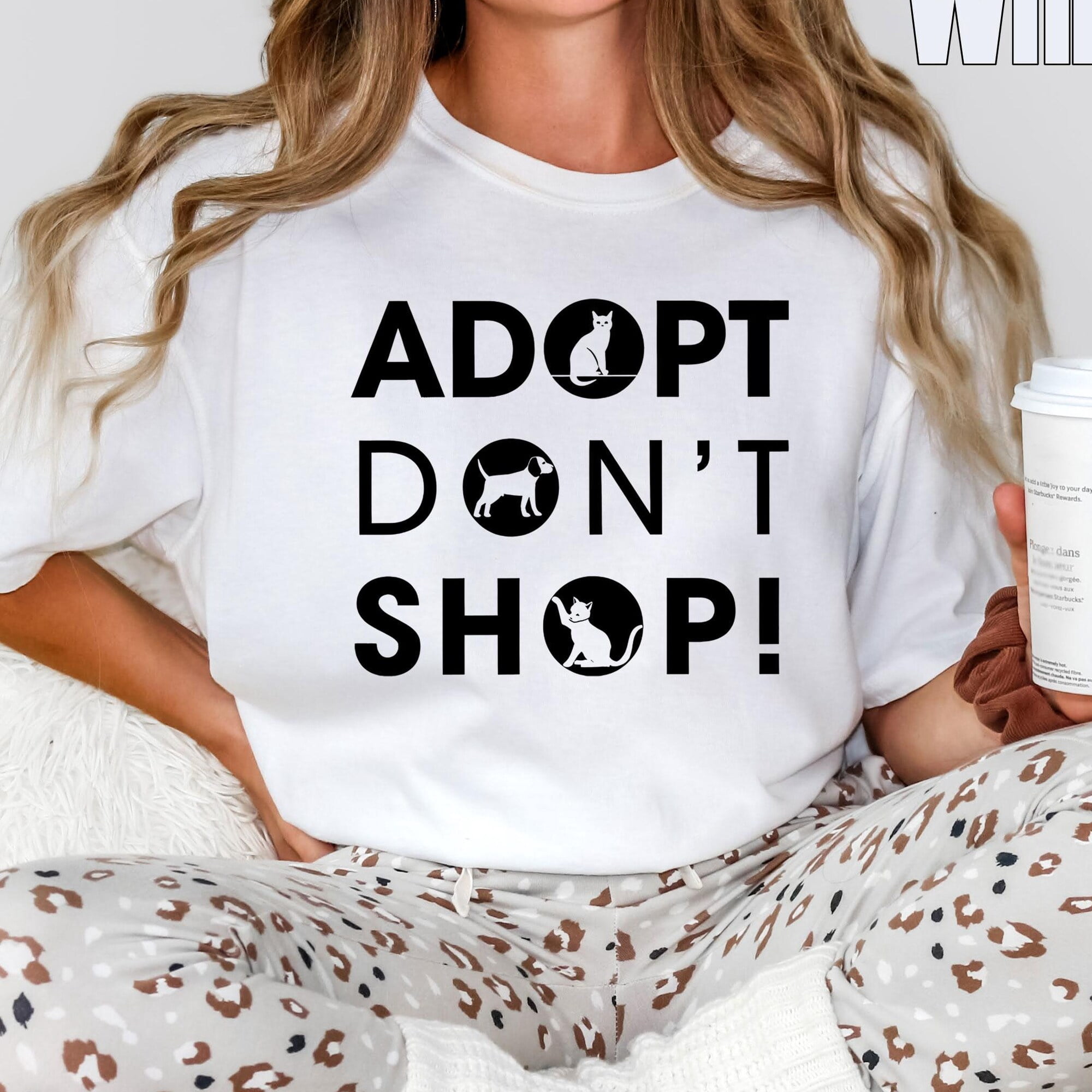 Animal Lover TShirt Pet Adoption Shirt Adopt Don t Shop Tee Dog Cat ...