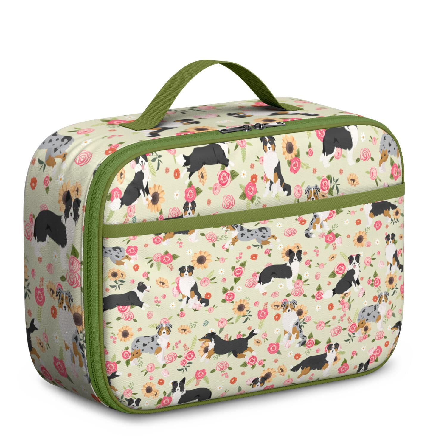 Animal Lunch Bag – Hand-drawn Dog Graphic Paw Print Pattern Insulated ...