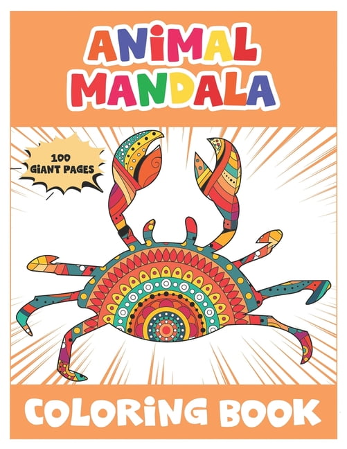 Animal Mandala Coloring Book: 50 Fun Animal Mandalas Coloring Book For ...