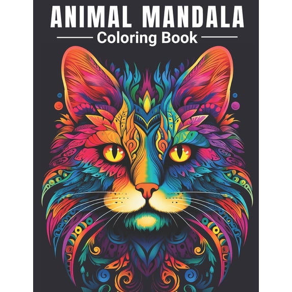 Animal Mandala Coloring Book: Relaxing Coloring Book For Adults And ...
