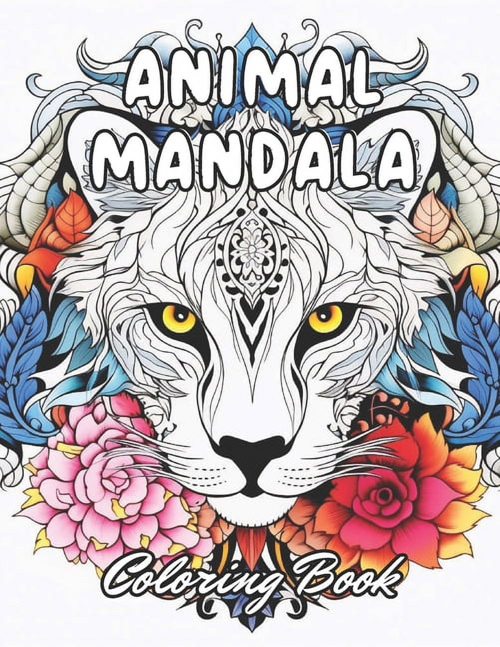 Animal Mandala Coloring Book for Adults: Stress Relief And Relaxation ...