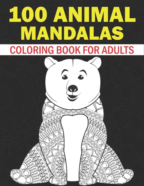 Animal Mandalas Coloring Book For Adults : 50 Animal Mandalas Coloring ...