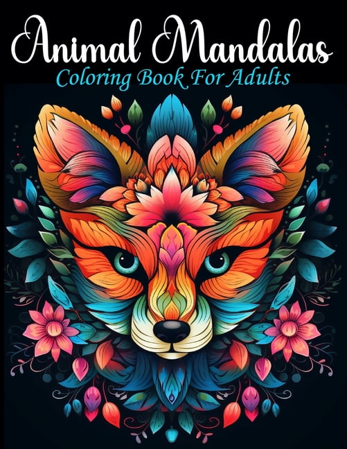 Animal Mandalas: Coloring Book For Adults, (Paperback) - Walmart.com