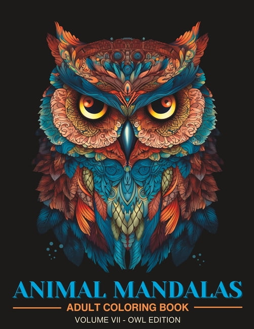 Animal Mandalas Coloring Books: Animal Mandalas : Adult Coloring Book ...