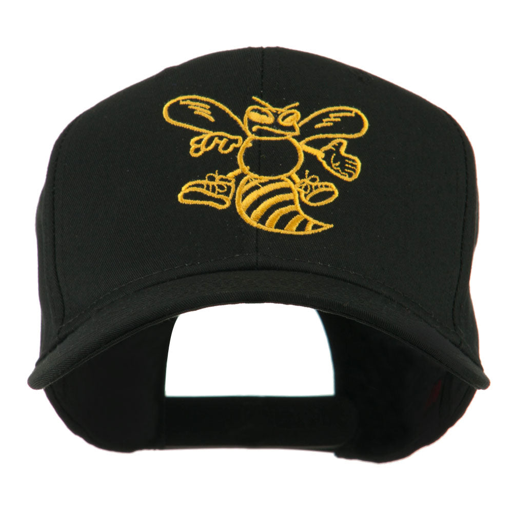 Animal Mascot Bee Outline Embroidered Cap - Black OSFM - Walmart.com