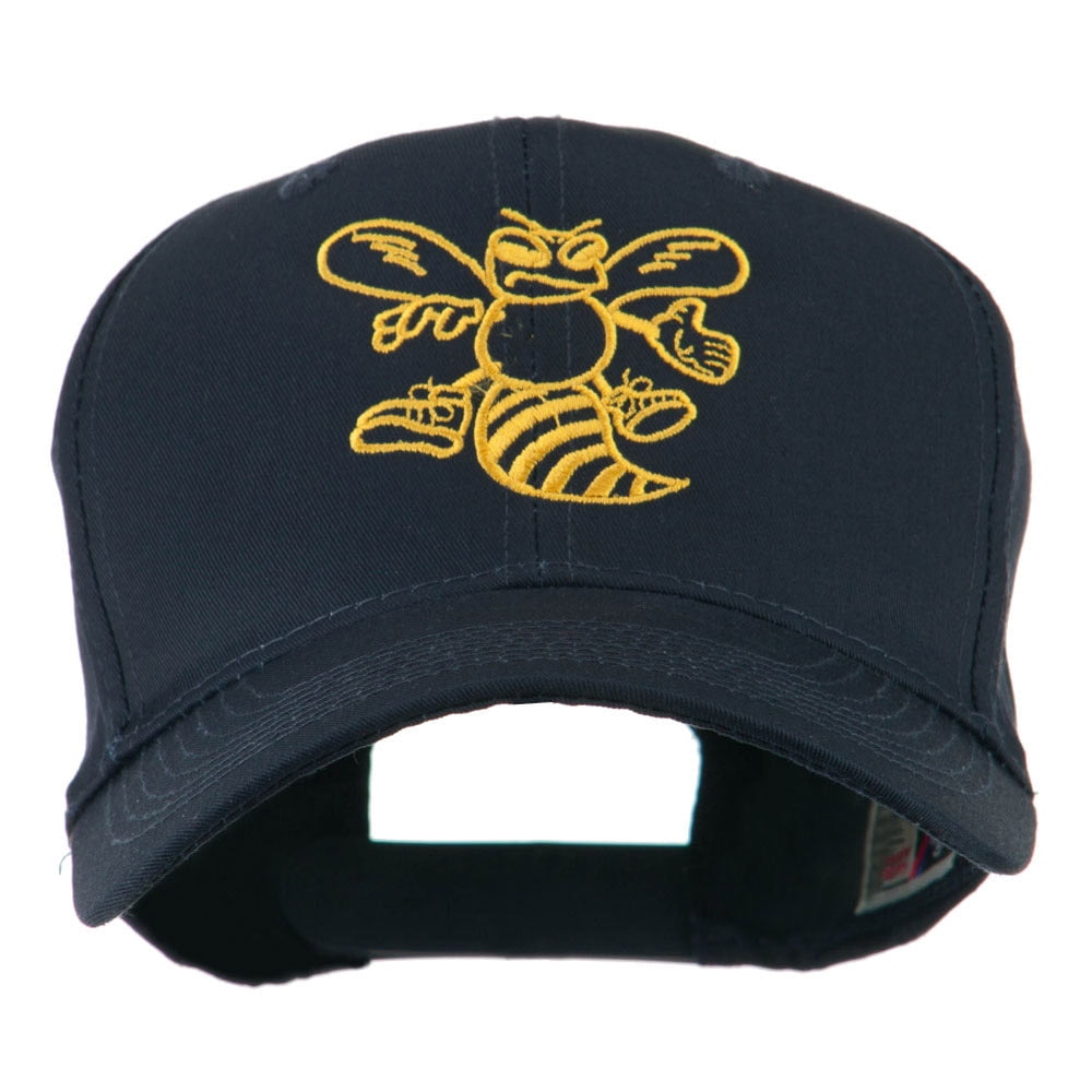 Animal Mascot Bee Outline Embroidered Cap - Navy OSFM - Walmart.com