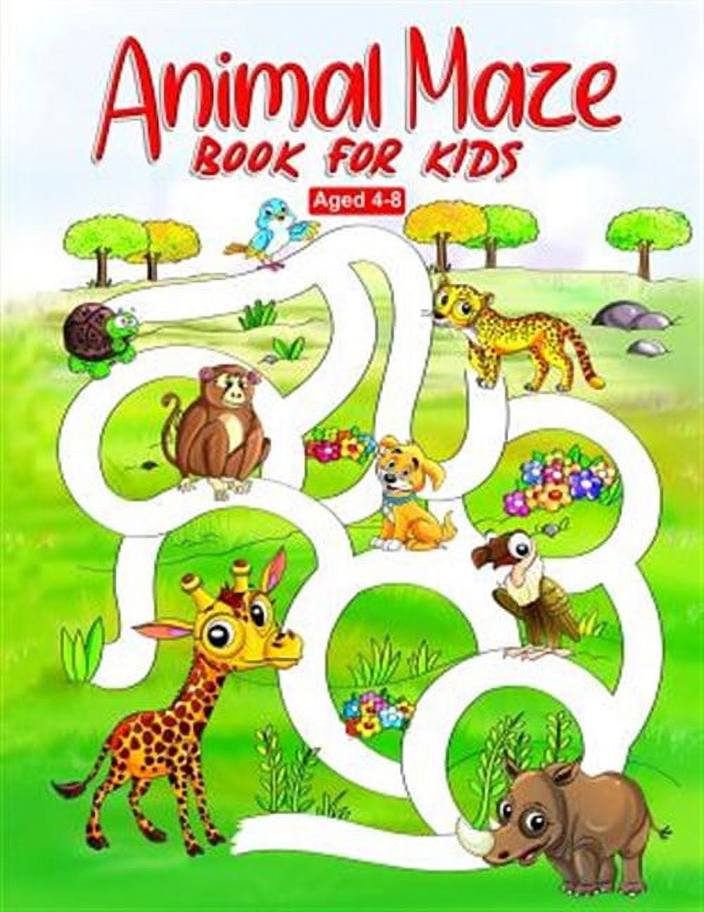 Animal Maze Book for Kids Aged 4-8: Fun Childrens Activity Book, for ...