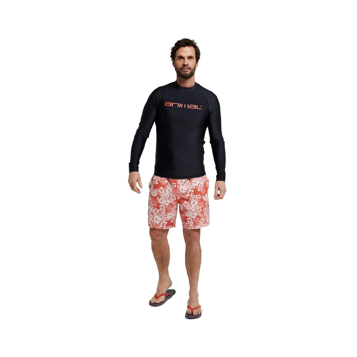 Animal Mens Sonny Logo Rash Guard - Walmart.com