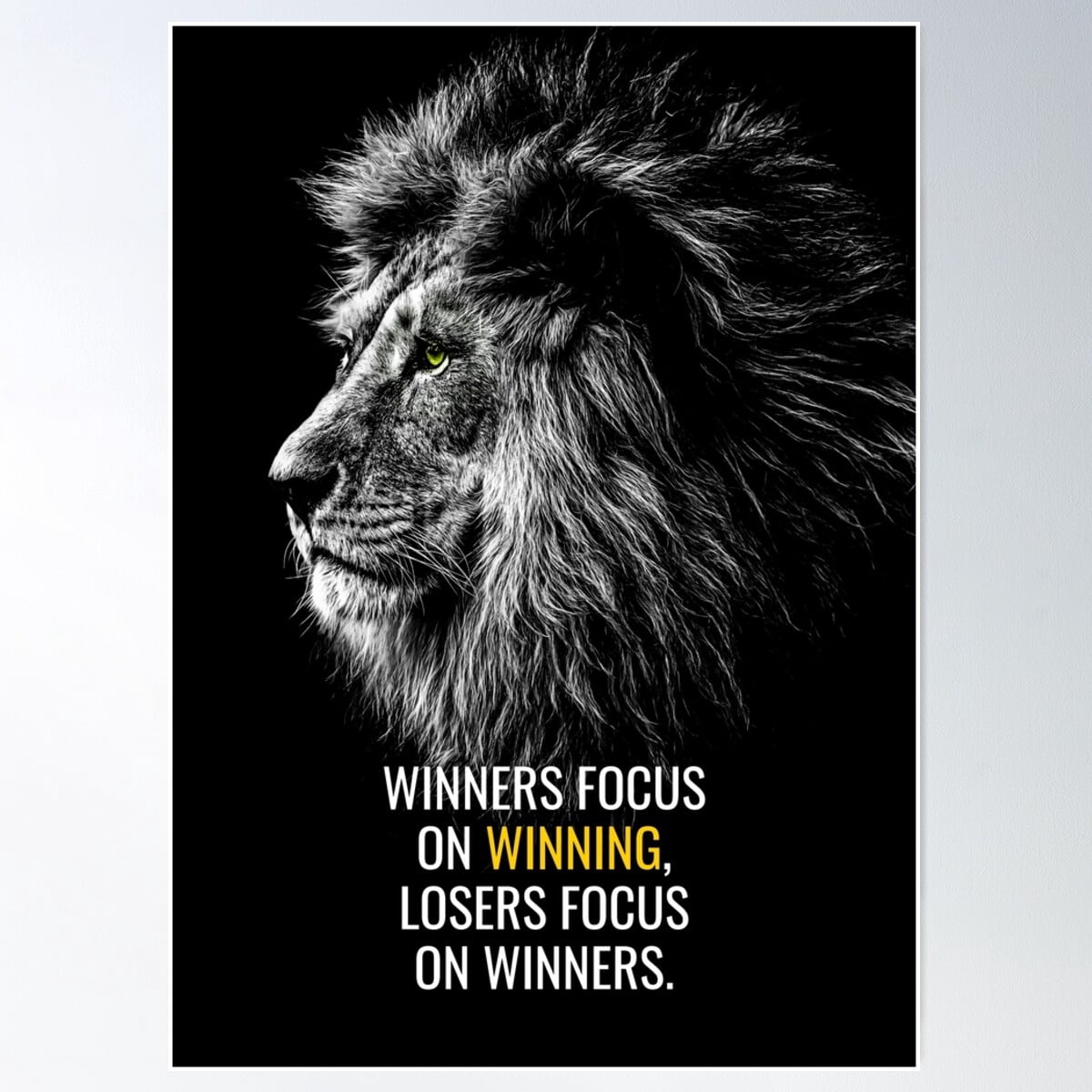 Animal Motivation - Winners Focus On Winning Poster Wall Art Modern ...