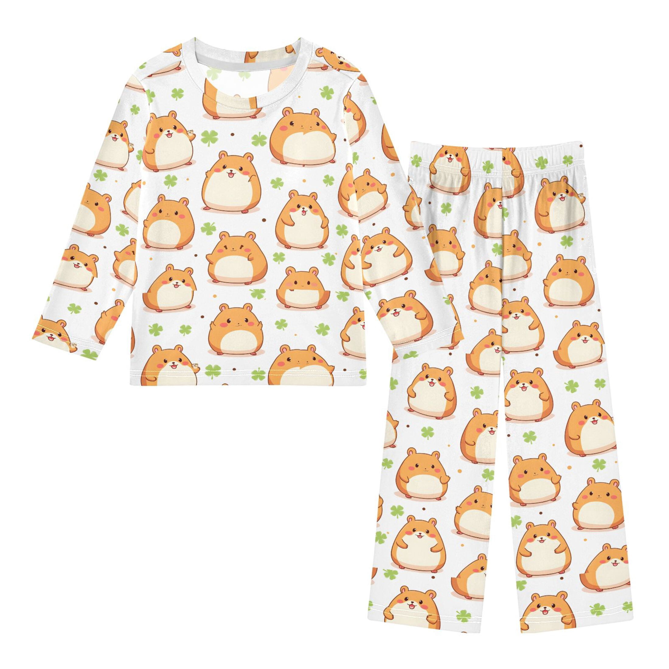 Animal Mouse Clover Cozy Soft Long Sleeves Top and Pants 2 Piece Cool ...