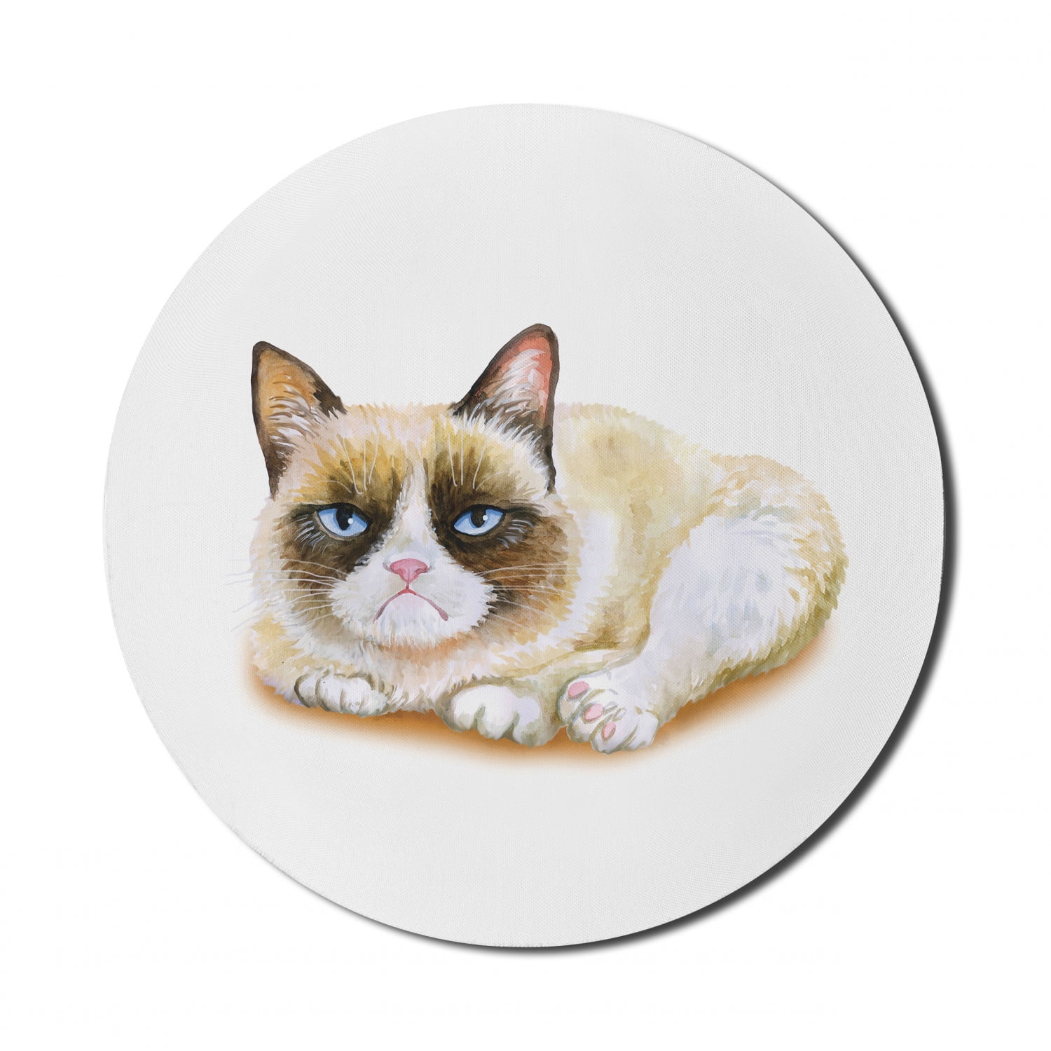 Animal Mouse Pad for Computers, Grumpy Siamese Cat Angry Paws Kitten ...