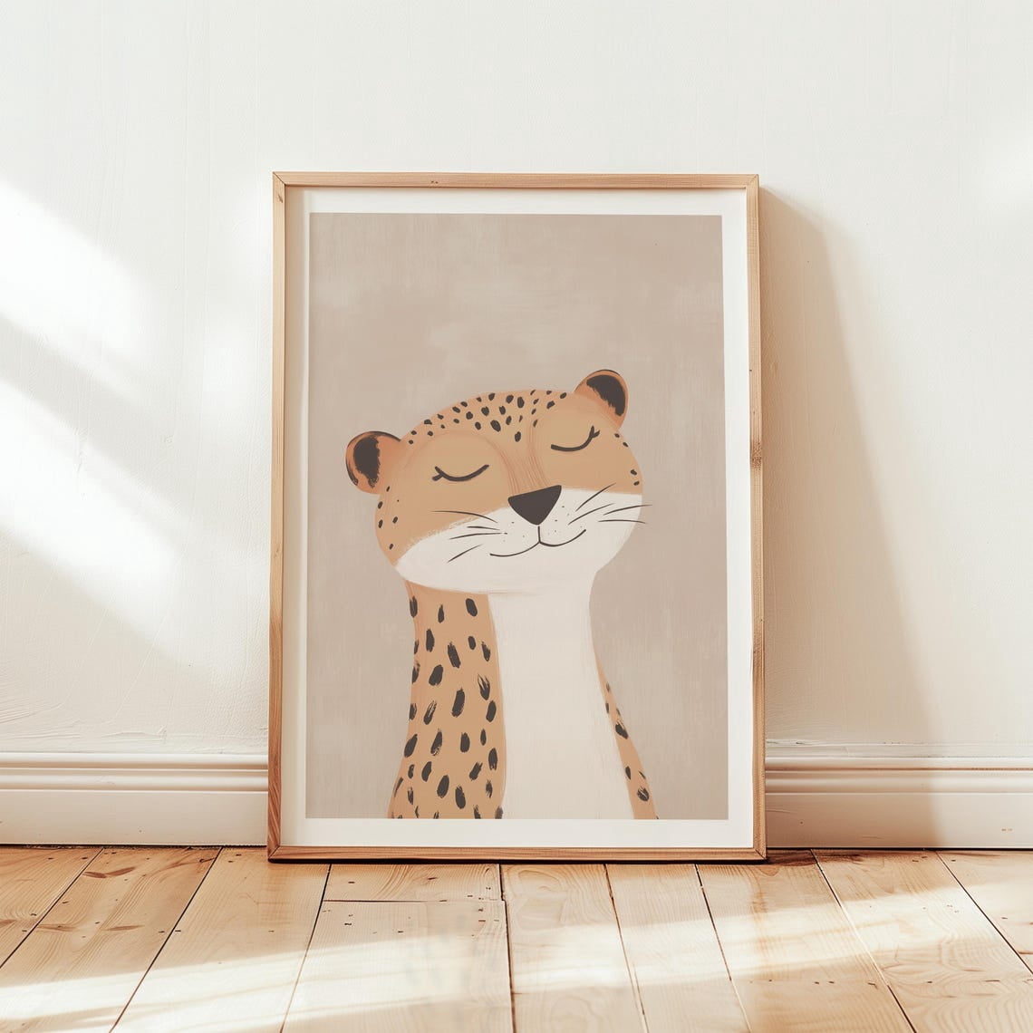 Animal Nursery Art Print, Cute Cheetah Wall Art For Kids Room ...