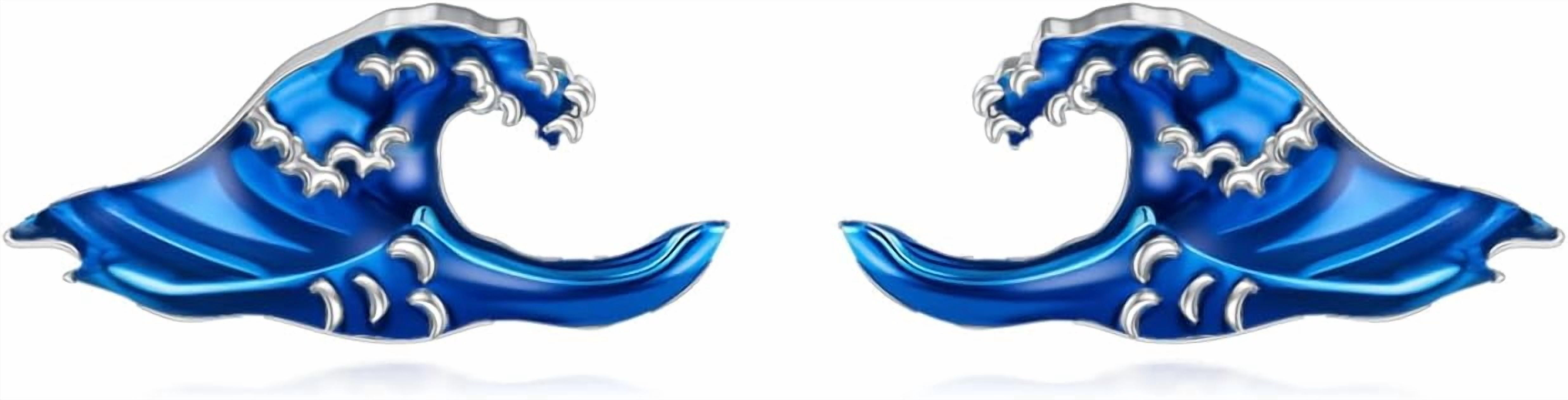 Animal Ocean Theme Stud Earrings 925 Sterling Silver Ocean Beach Themed ...