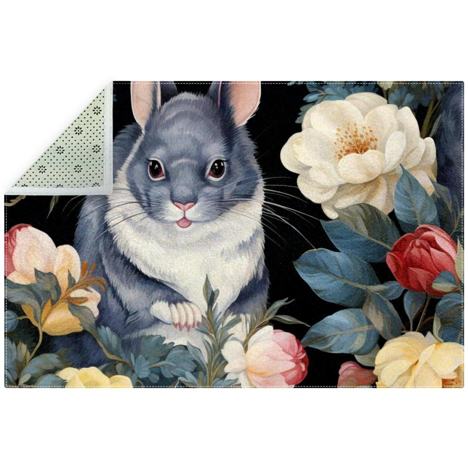 Animal Office Mat with Right-Angle Design - Polyester Floor Mat for ...