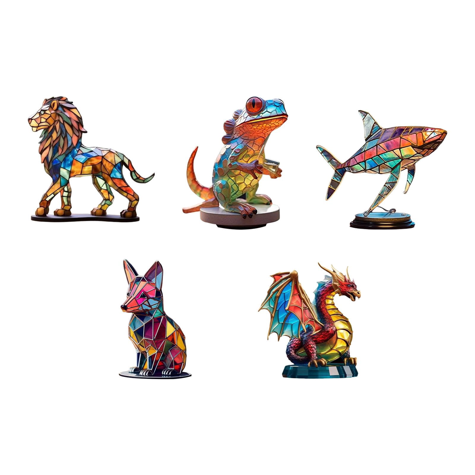 Animal Ornament Desk with Base Collectible Modern Artistic Animal ...