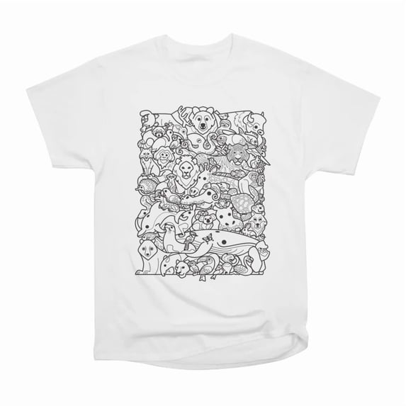 Animal Outlines T-Shirt Tee Gift For Him Merch For Her Apparel For ...