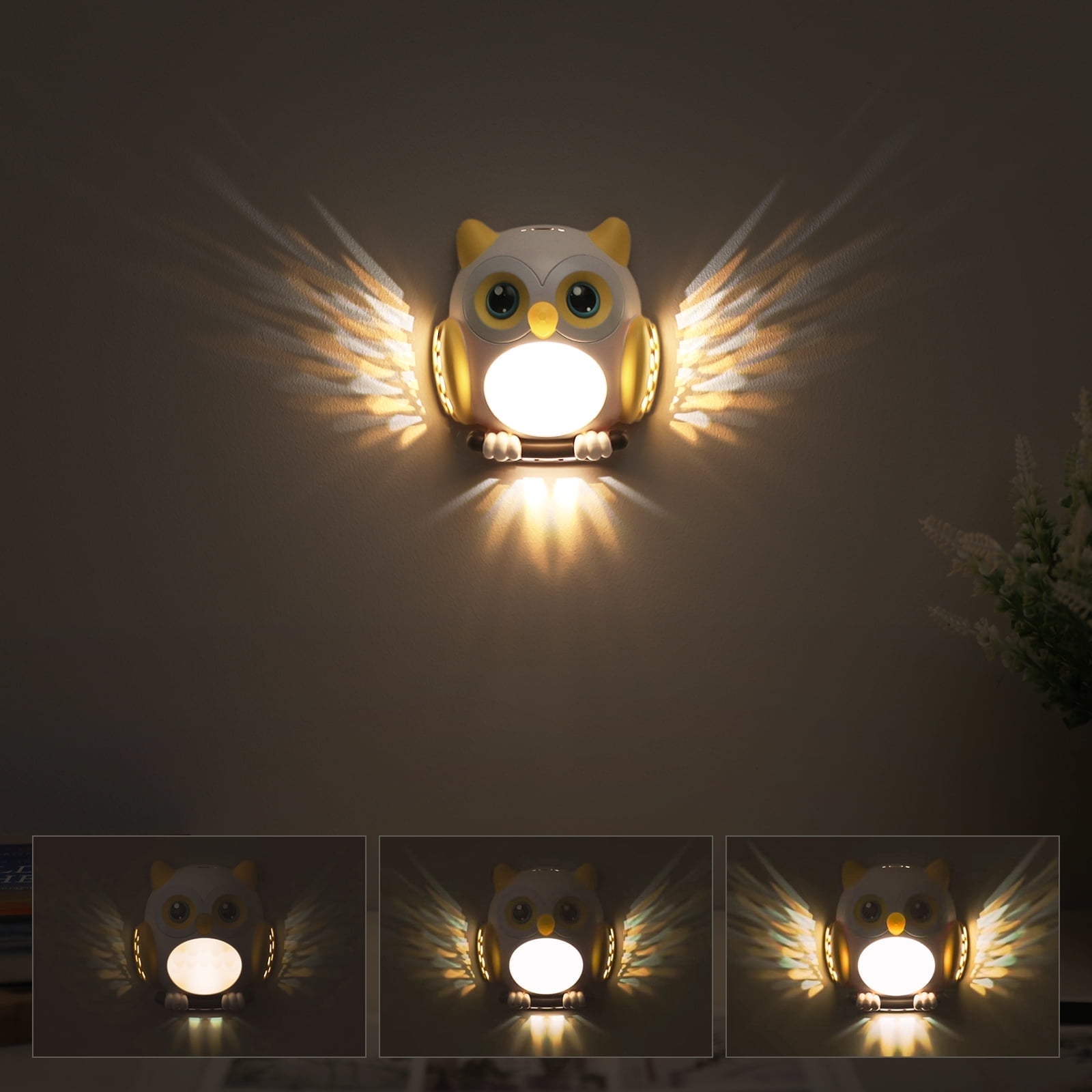 Animal Owl Night Light for Kids - Motion Sensor & USB Rechargeable ...