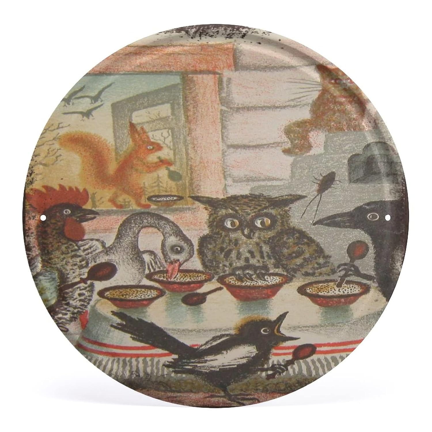 Animal Owl Squirrel Cat Goose Rooster decor Farmhouse Farm Nostalgic ...