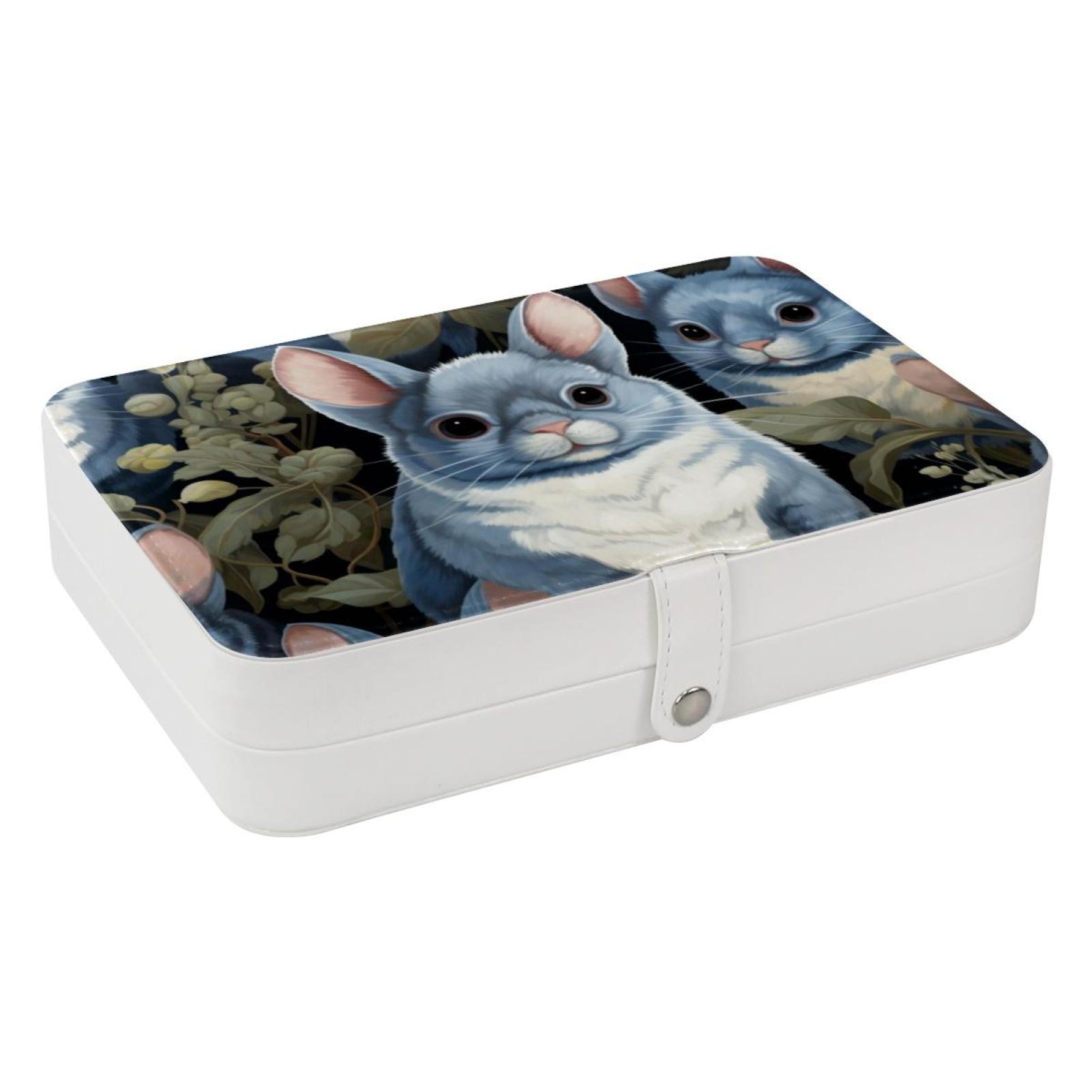 Animal PU Leather Jewelry Box with Removable Compartment and Necklace ...