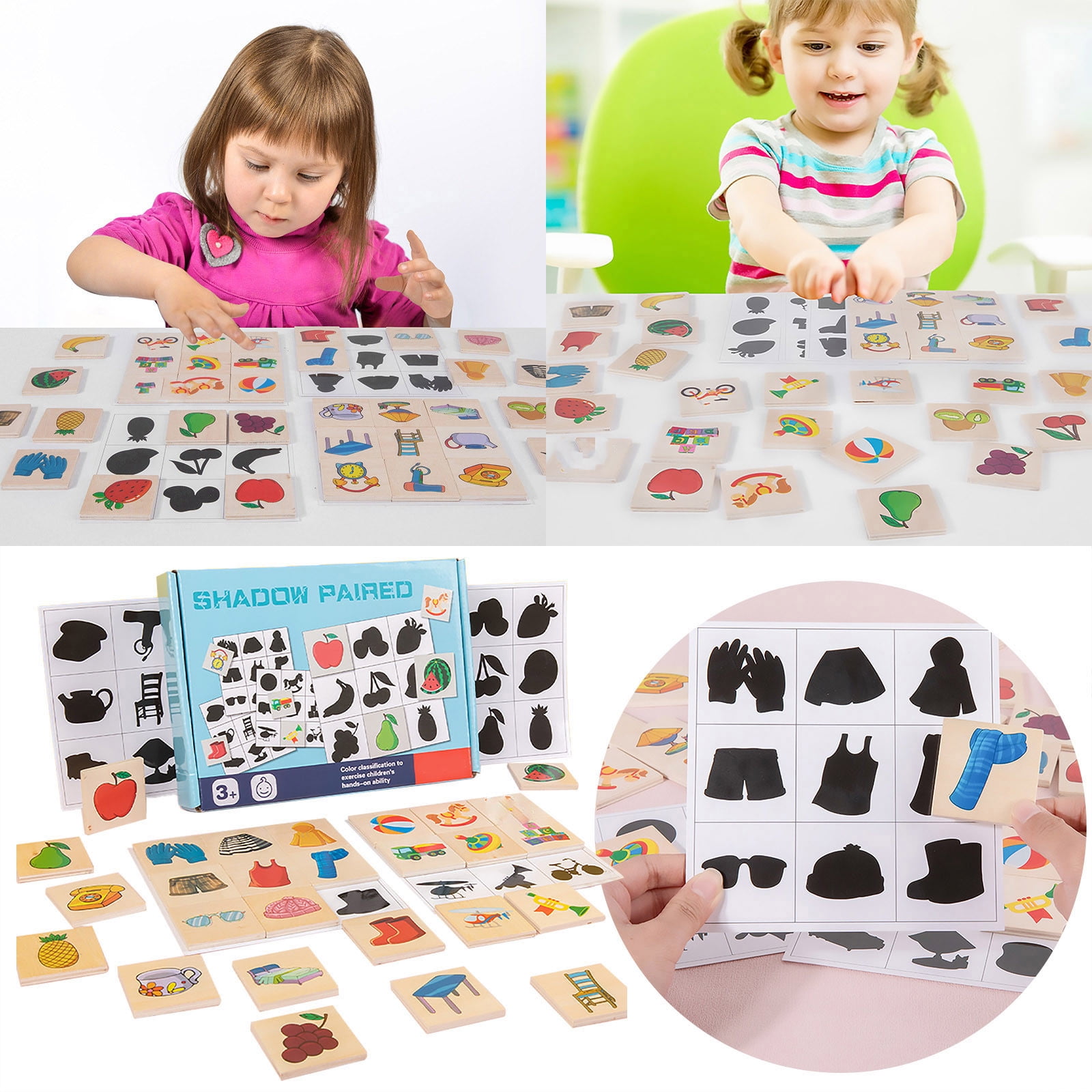 Animal Pairing Puzzle Early Education Toys for Preschool Learning ...