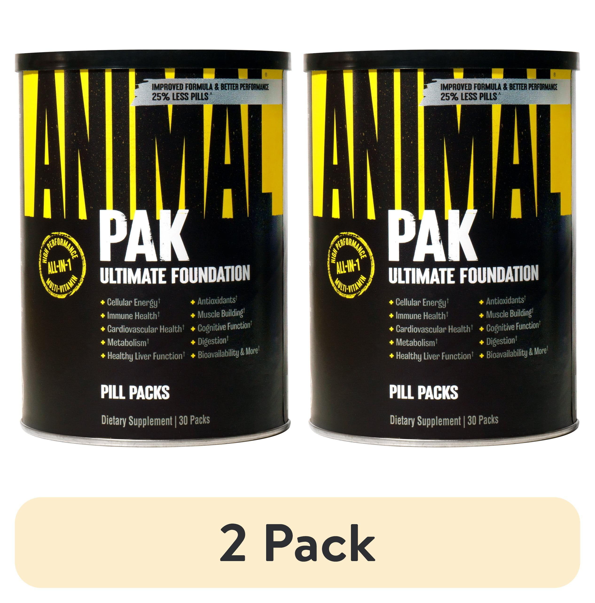 (2 pack) Animal Pak All-in-One Sports Nutrition Multivitamin for Men ...
