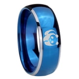 Animal Panda 8MM Polished Blue 2 Tone Dome Tungsten Men Ring - Walmart.com