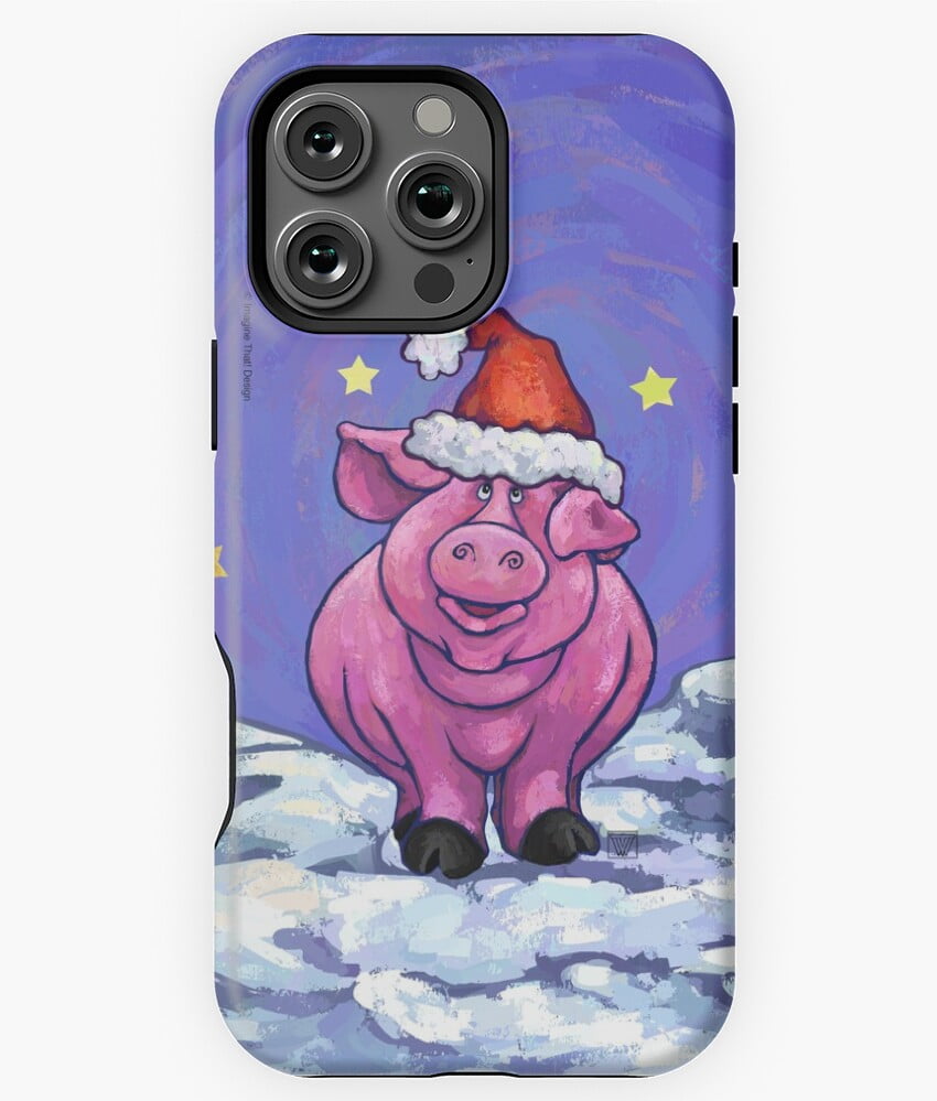 Animal Parade Pig Christmas Holiday Phone Case for iPhone 16 15 14 13 ...