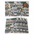 Animal Patchwork Cotton Linen Placemats Set of 1, Country Forest ...