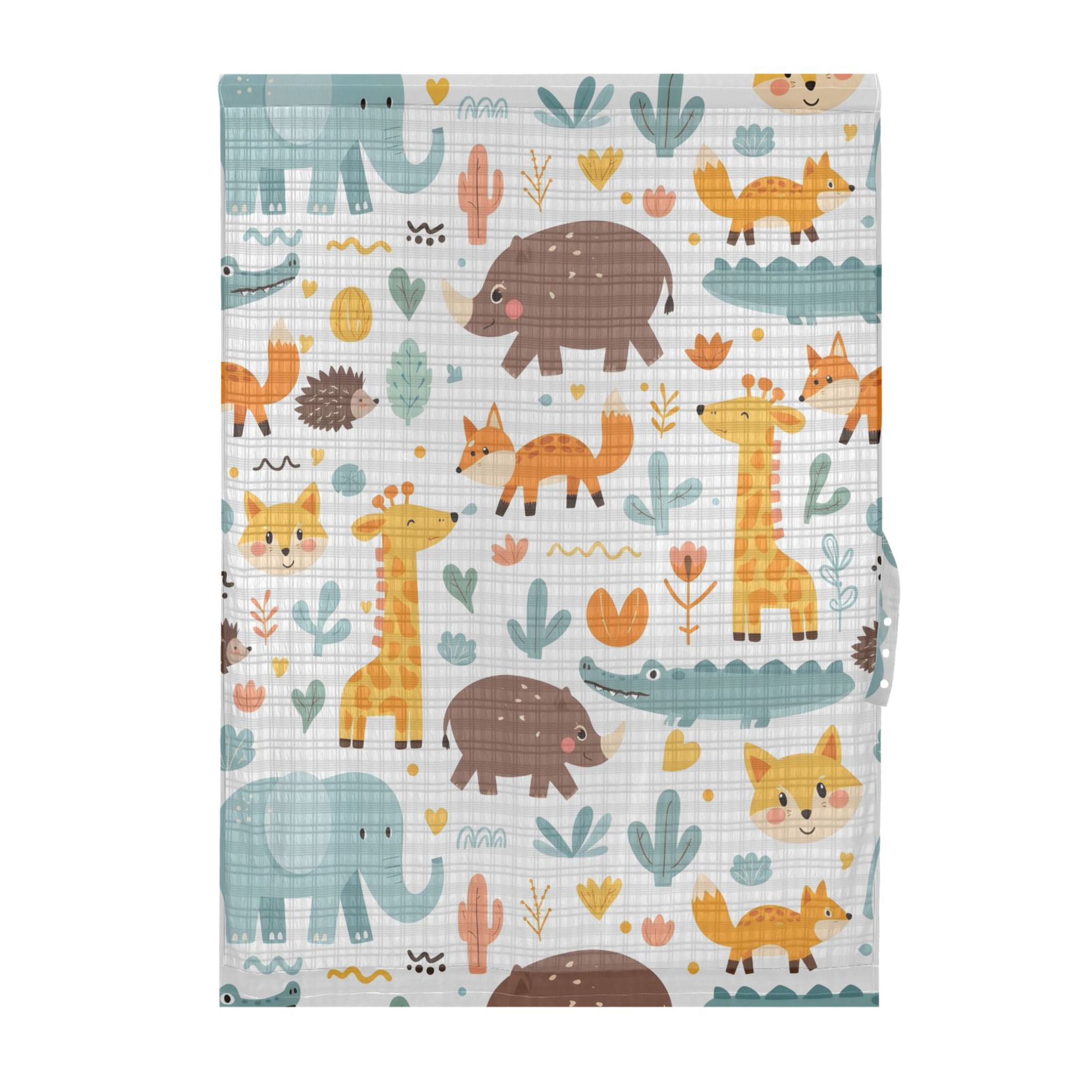 Animal Pattern Door Curtain Sheer Privacy Light Filtering Window Panel ...