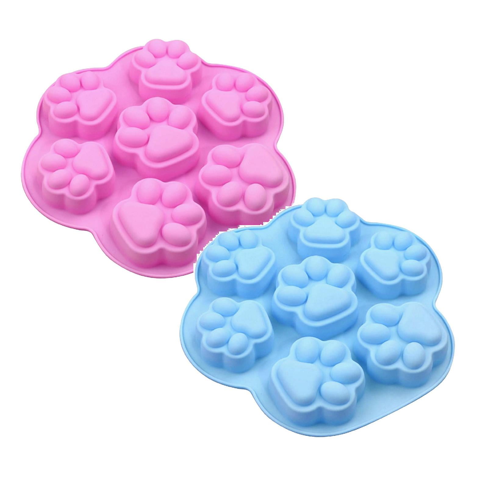 Animal Paw Ice Cube Tray - Silicone Pet Footprint Mold for Chocolate ...