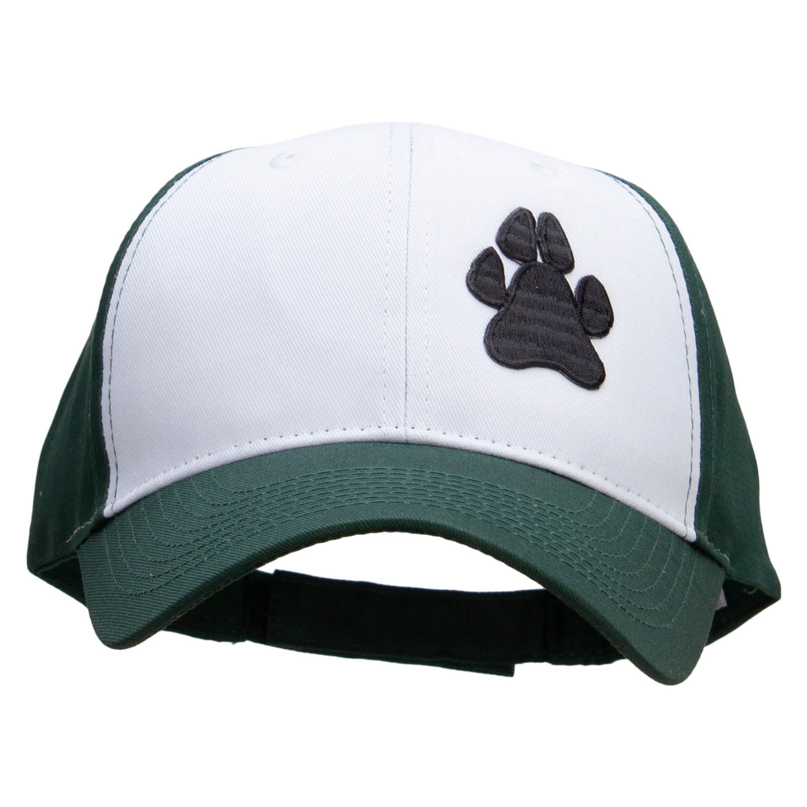 Animal Paw Print Patched Two Tone Cotton Twill Low Profile Strap Cap ...