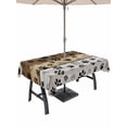 Animal Paw Print Rectangle Outdoor Tablecloth with Umbrella Hole Dog ...