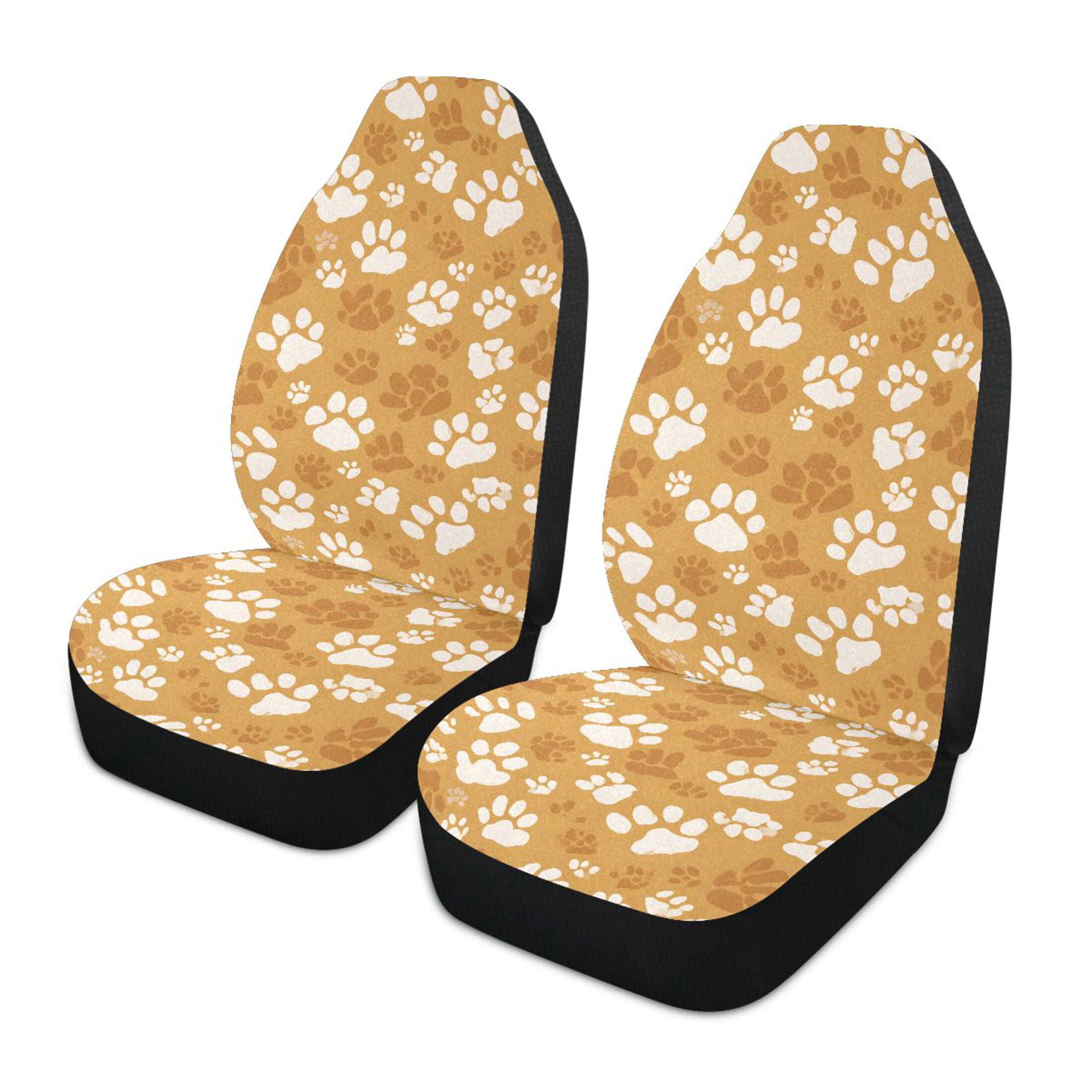 Animal Paw Prints Car Seat Covers Front Seats Universal Fit for Sedan ...