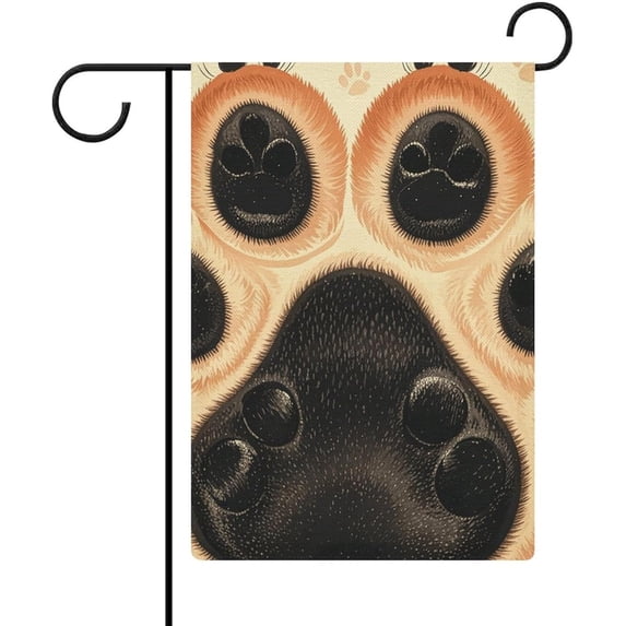 Animal Paw Prints Garden Flag 12x18 Inch Double Sided Small Burlap ...