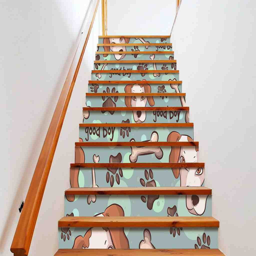 Animal Paw Stair Stickers Cartoon Cat's Claw Print Stair Riser Decal ...