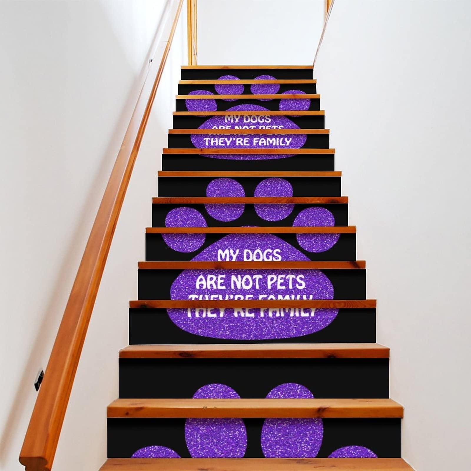 Animal Paw Stair Stickers Cartoon Cat's Claw Print Stair Riser Decal ...