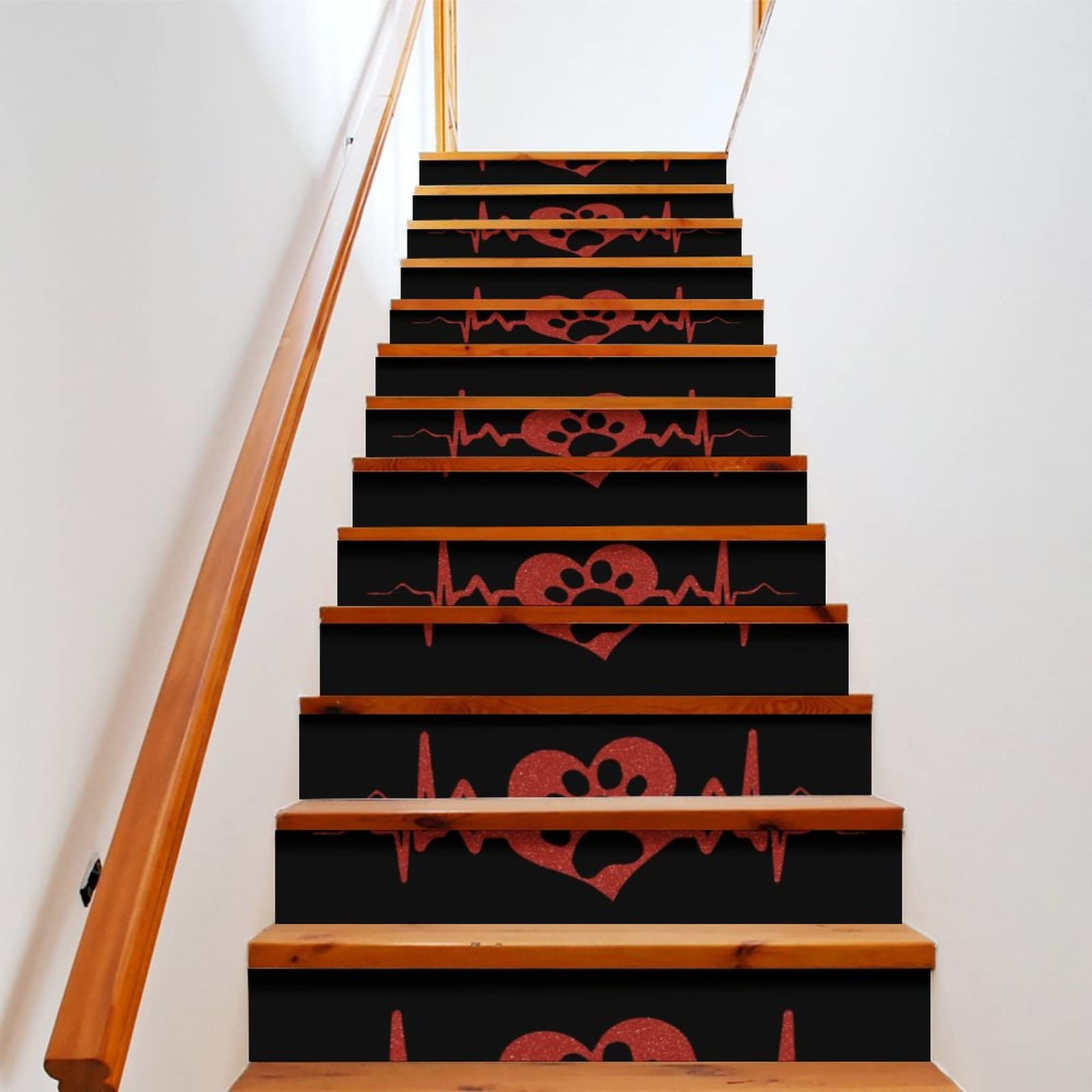 Animal Paw Stair Stickers Cartoon Cat's Claw Print Stair Riser Decal ...
