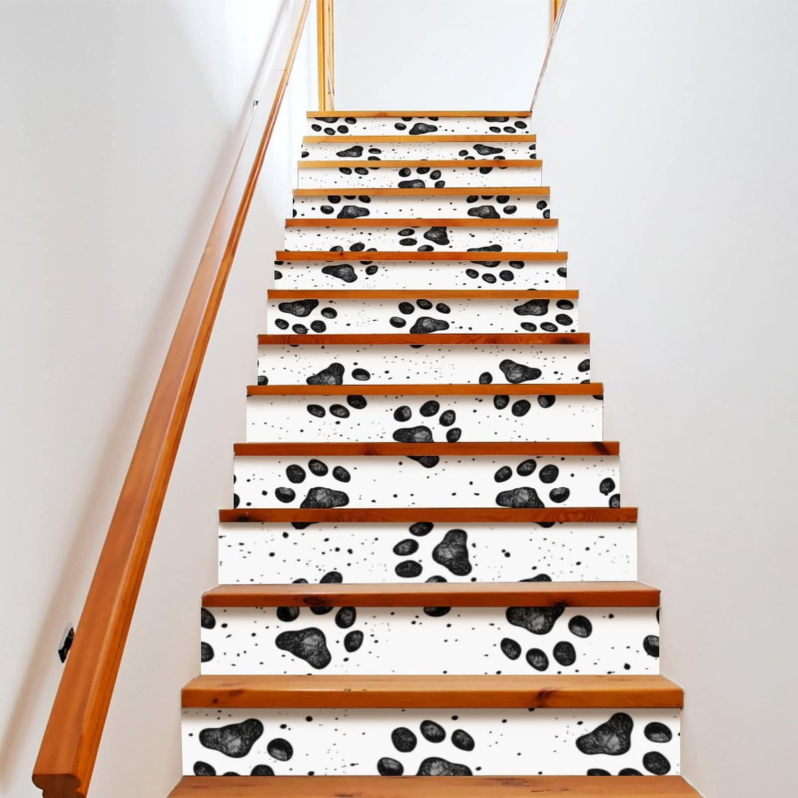 Animal Paw Stair Stickers Cartoon Cat's Claw Print Stair Riser Decal ...