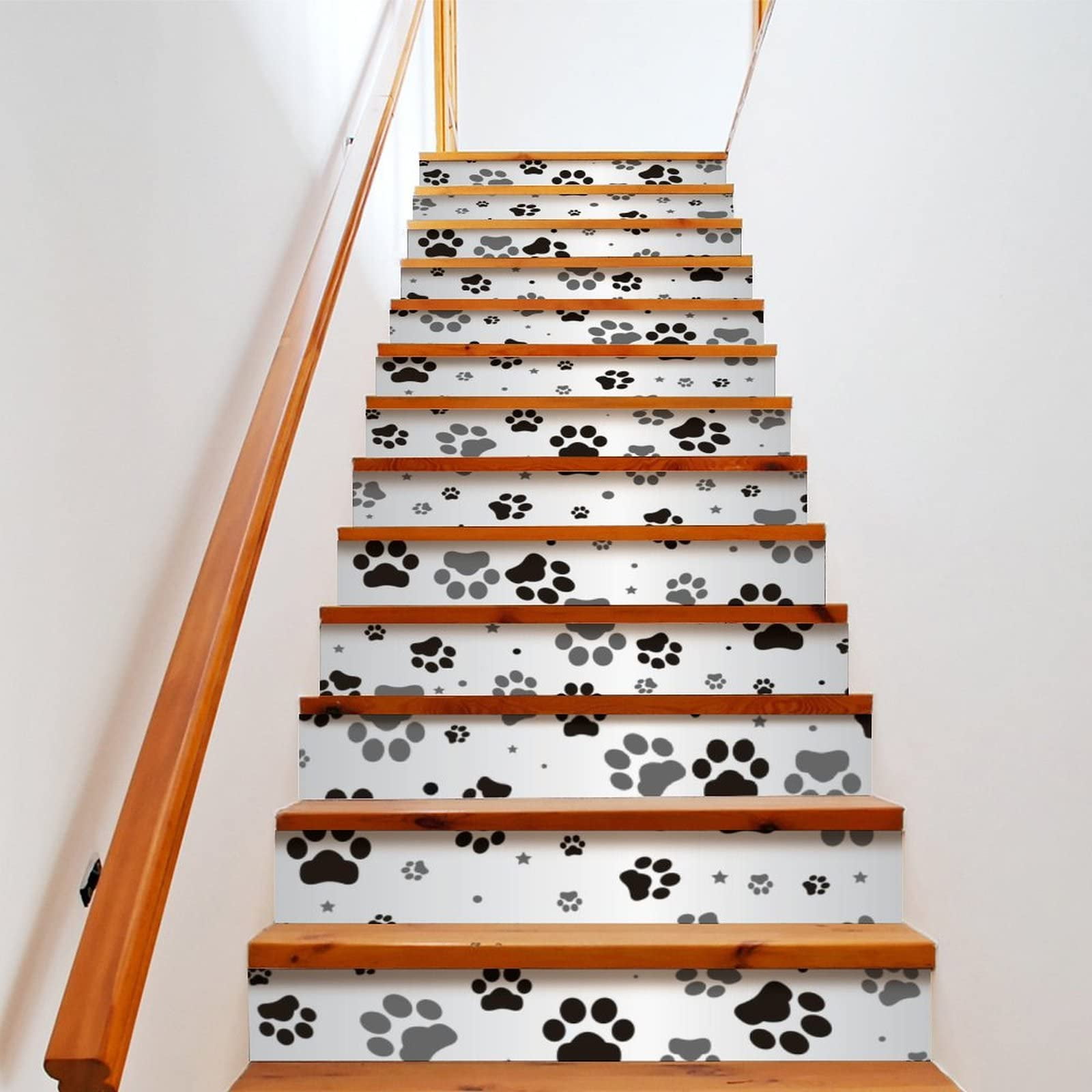 Animal Paw Stair Stickers Cartoon Cat's Claw Print Stair Riser Decal ...