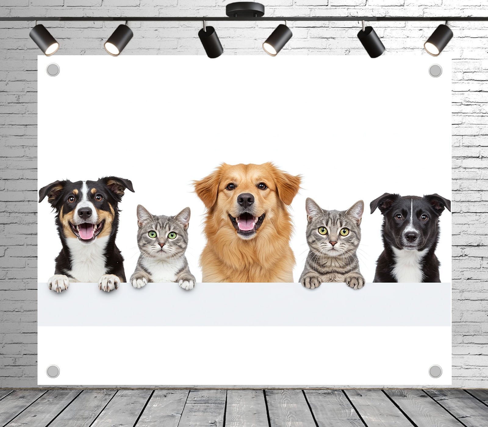 Animal Pets Backdrop | Polyester Fabric Banners Decorative Curtains for ...