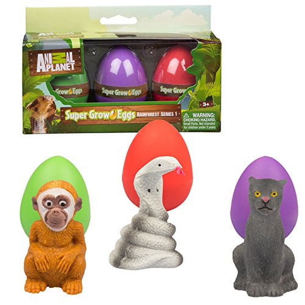 Animal Planet Super Grow Rainforest Animals Eggs 3 Pack - Toys Hatch ...