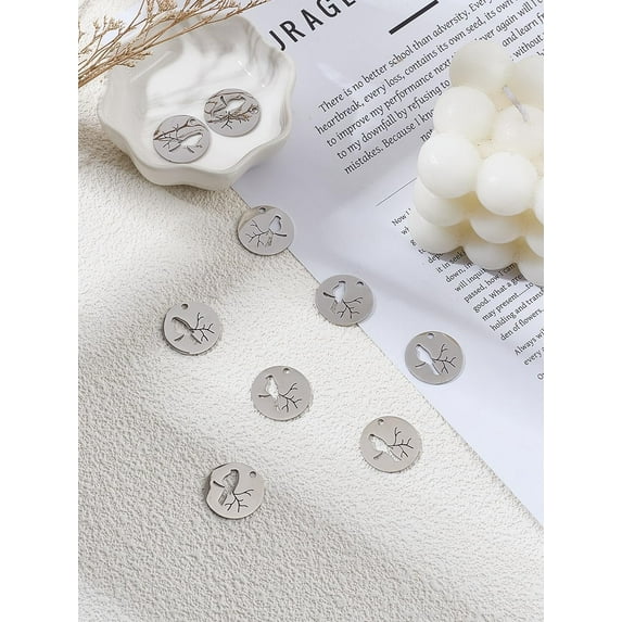 Animal Plants Stainless Steel Pendants Retro Pendant for Jewelry Making DIY Handmade Craft ...