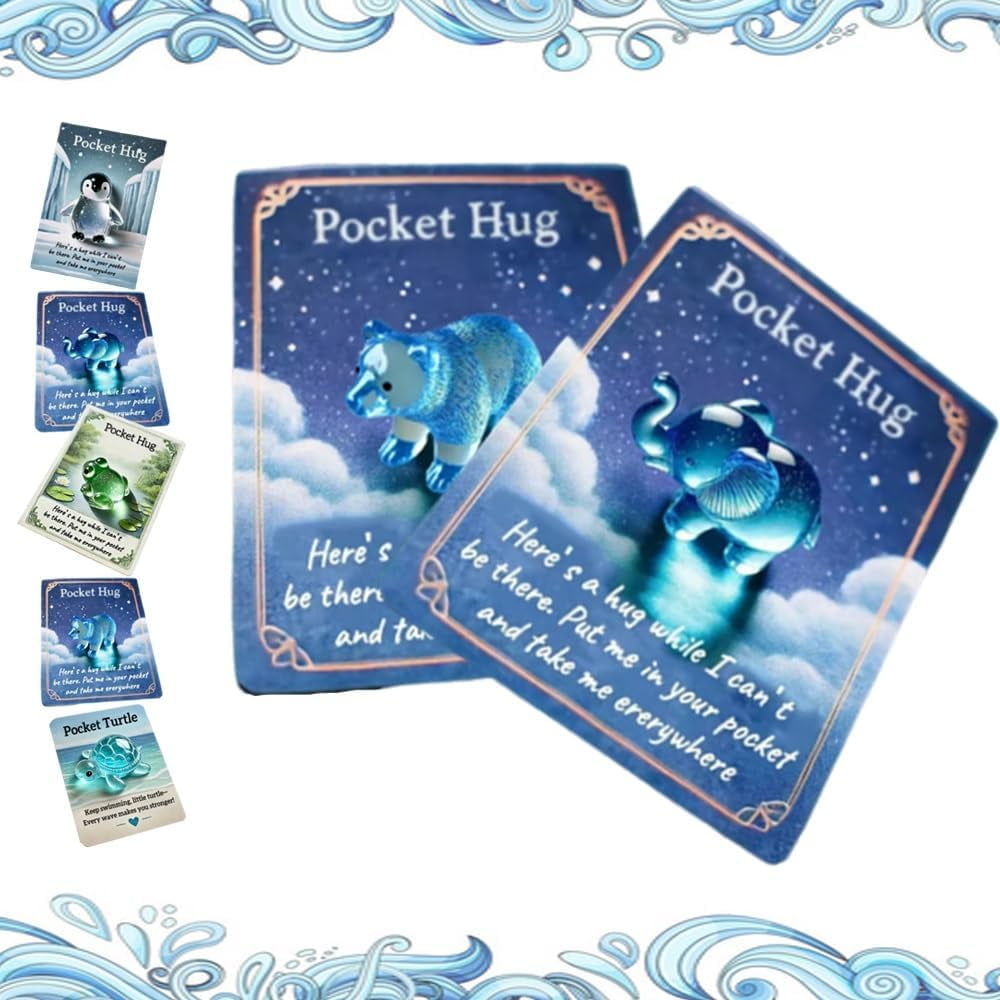 Animal Pocket Hug Gifts, Mini Resin Animal Hug Token, Cute Pocket Hug ...