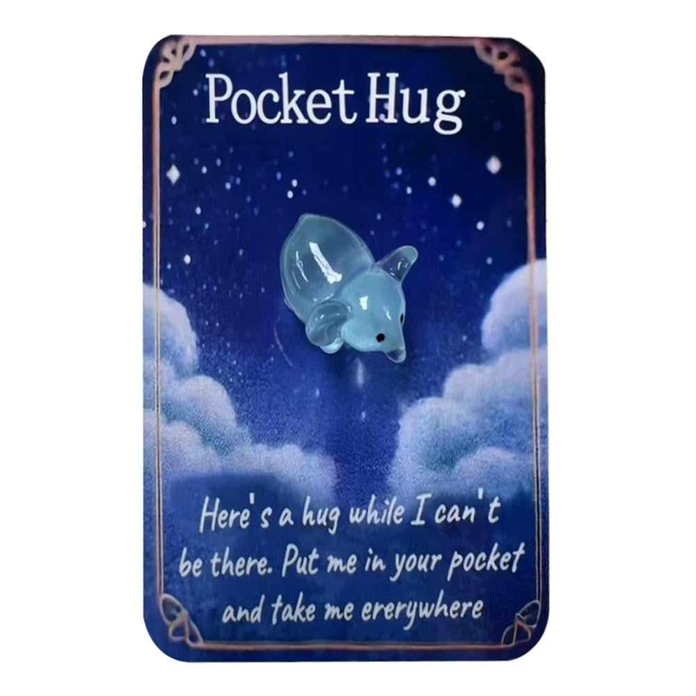 Animal Pocket Hug Gifts, Resin Animals Token with Mini Pocket Hug ...