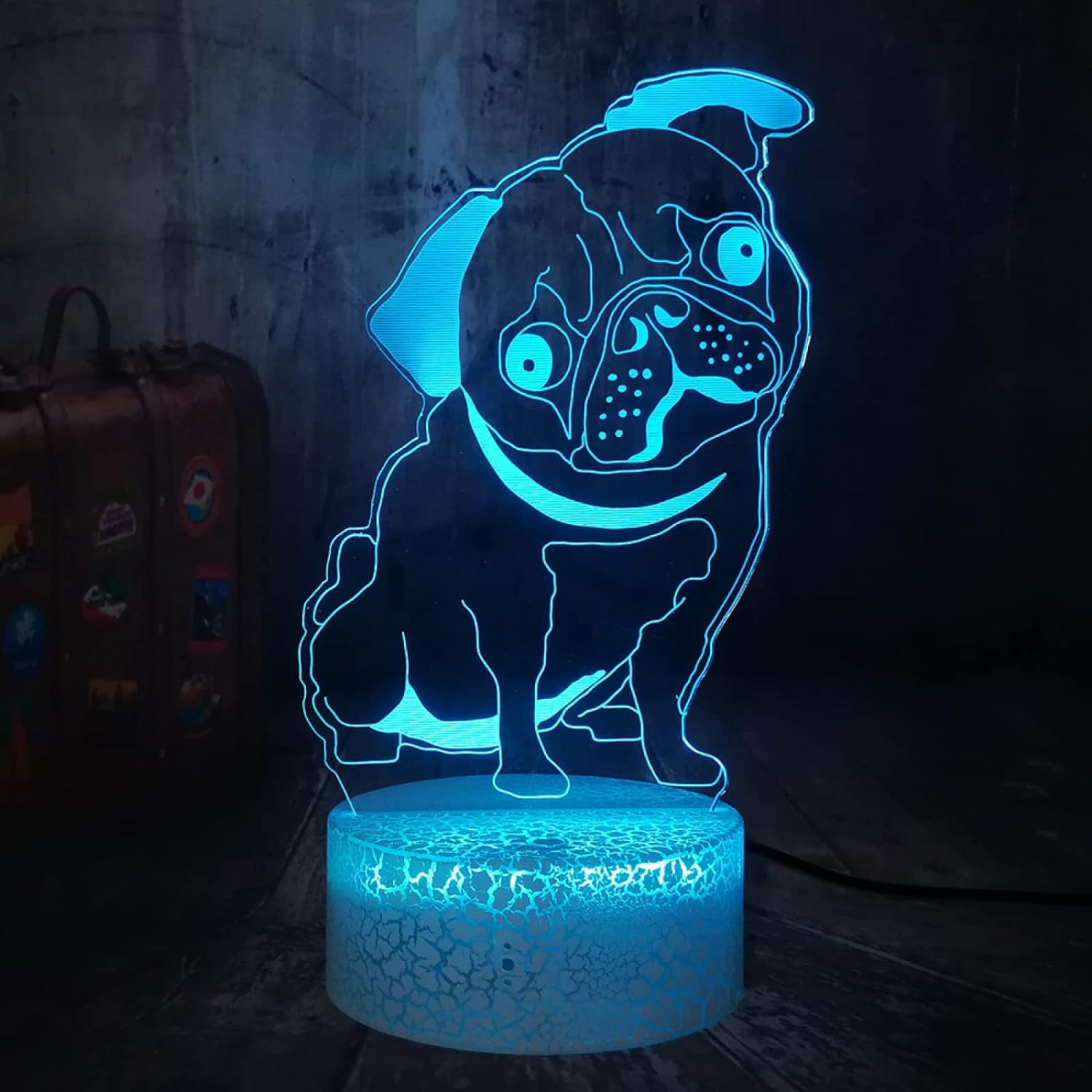 Animal Poodle Toys for Kids 3-5 3D Illusion Night Light Smart Touch ...