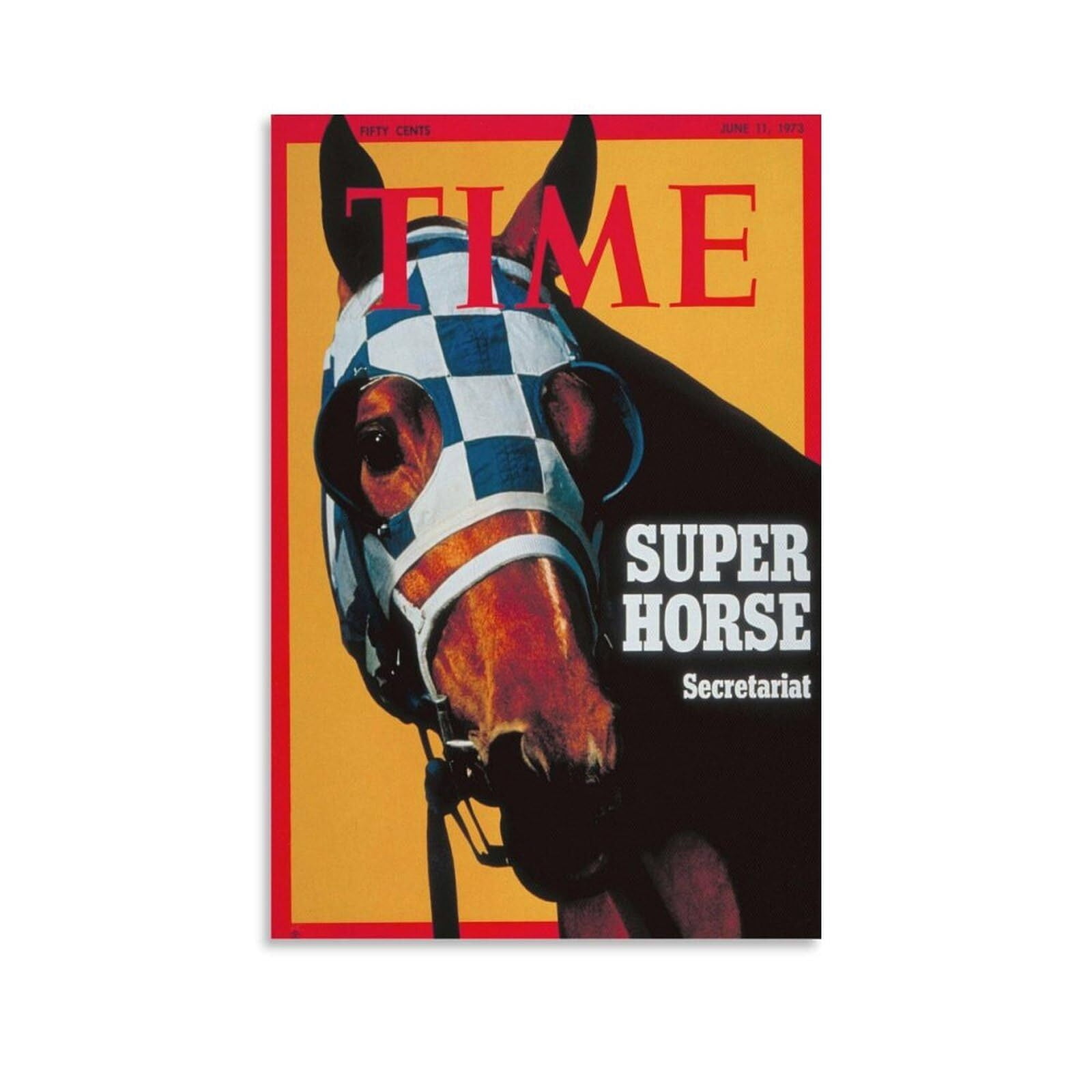 Animal Poster Horse Secretariat 1973 Art Painting Canvas Wall Art ...