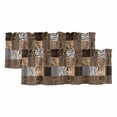 Animal Print 2 Panels Kitchen Valance, Rustic Leopard Zebra Tiger ...